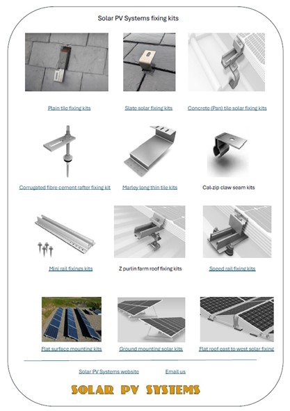 Marley Roof solar panel fixing kits - SolarPVSystems